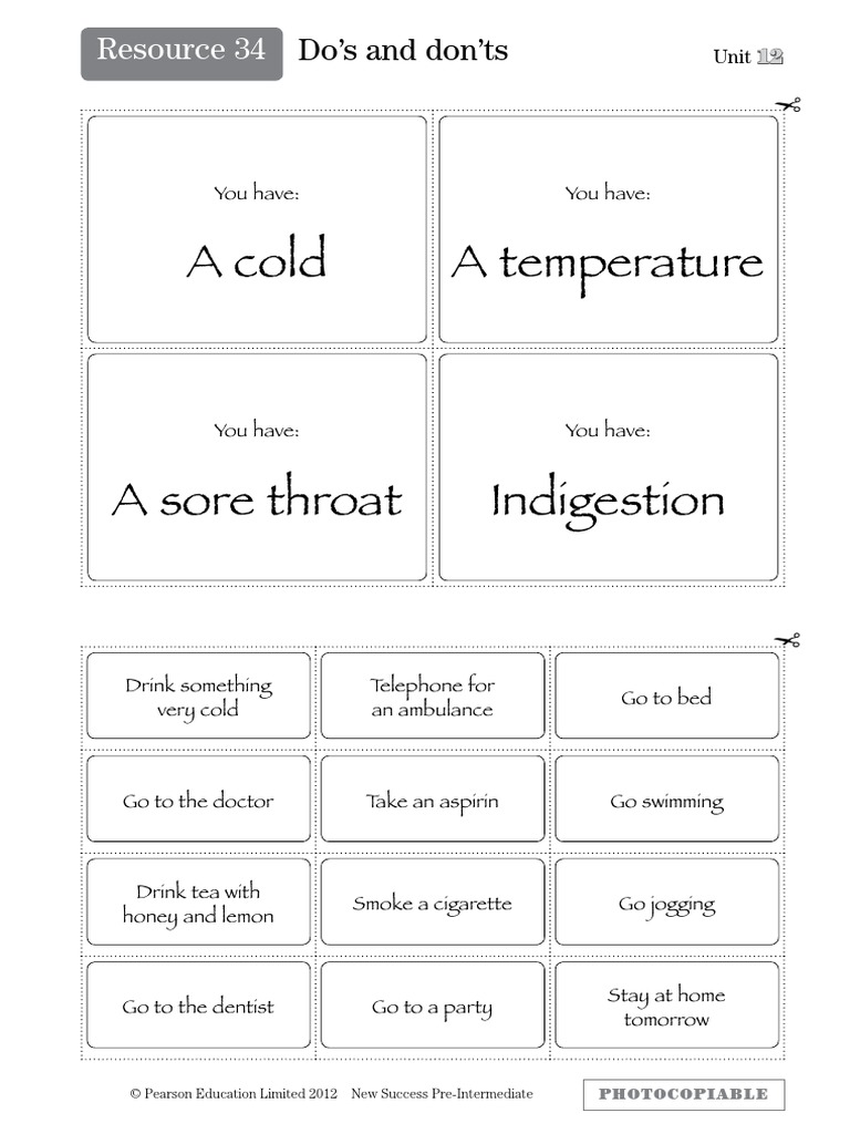 A Cold A Temperature: Resource 34 | PDF | Grammar