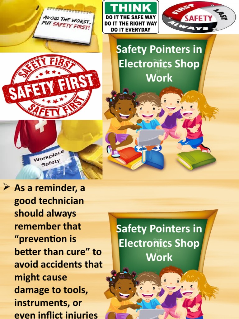 Safety Pointers in Electronics Shop Work | PDF | Electronics | Science