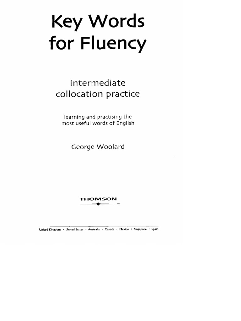 2 Key Words For Fluency Intermediate PDF | PDF
