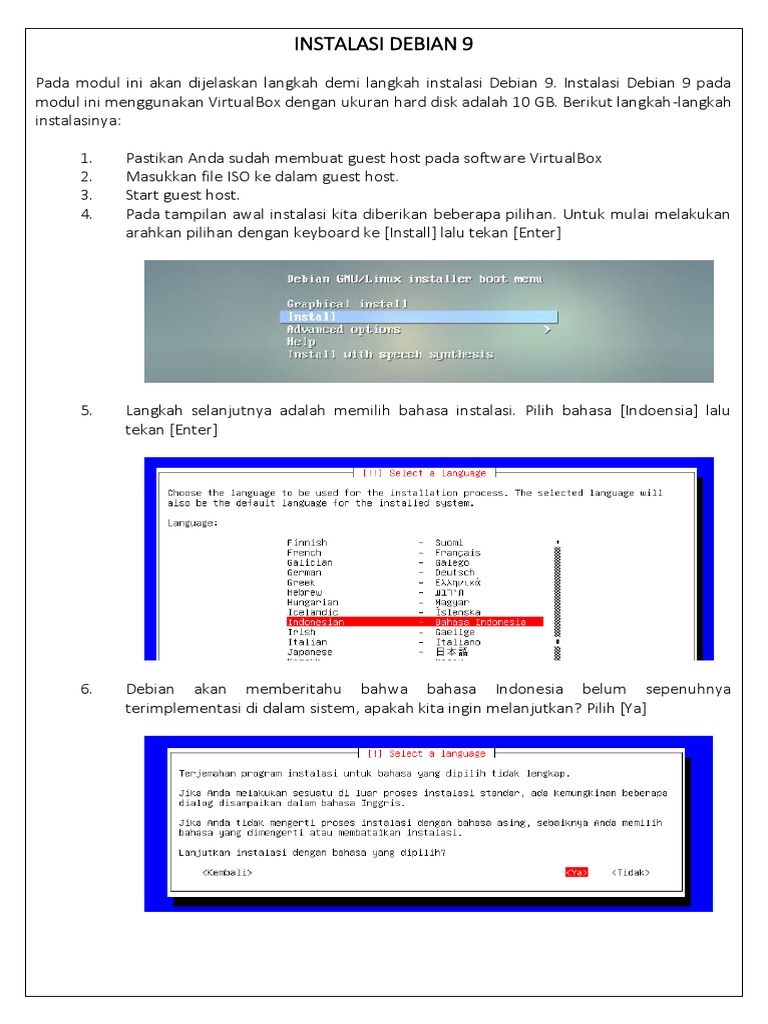 Instalasi Debian 9 PDF | PDF | Komputer