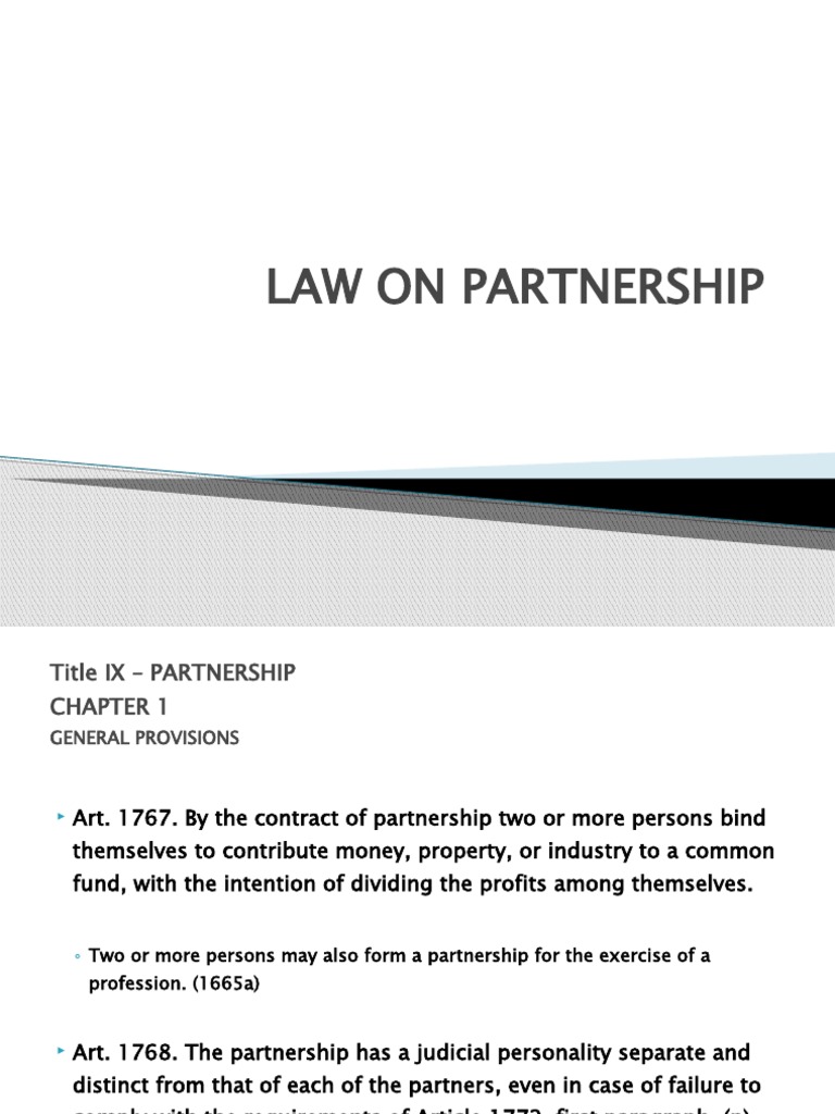 Lawp | PDF | Partnership | Assignment (Law)