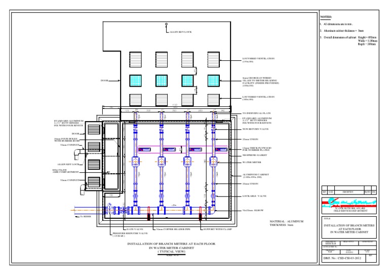 Multiple Meter Cabinet Details | PDF | Pipe (Fluid Conveyance) | Gas ...