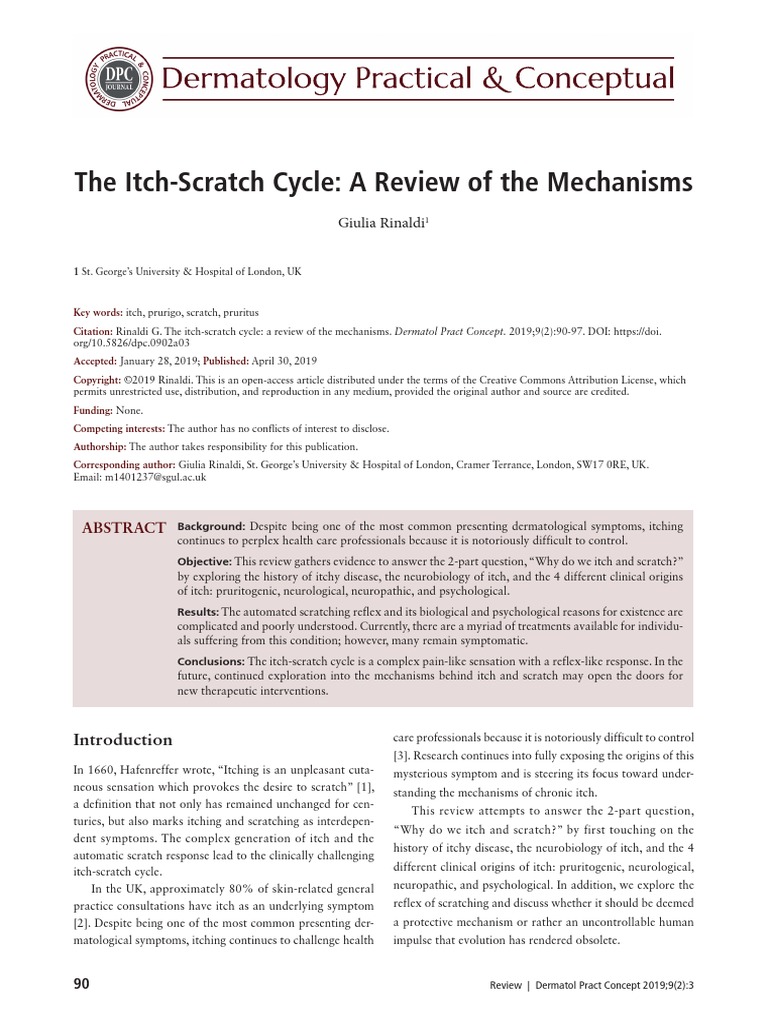 Ith Scatrch Itch Cycle | PDF | Nervous System | Medical Specialties