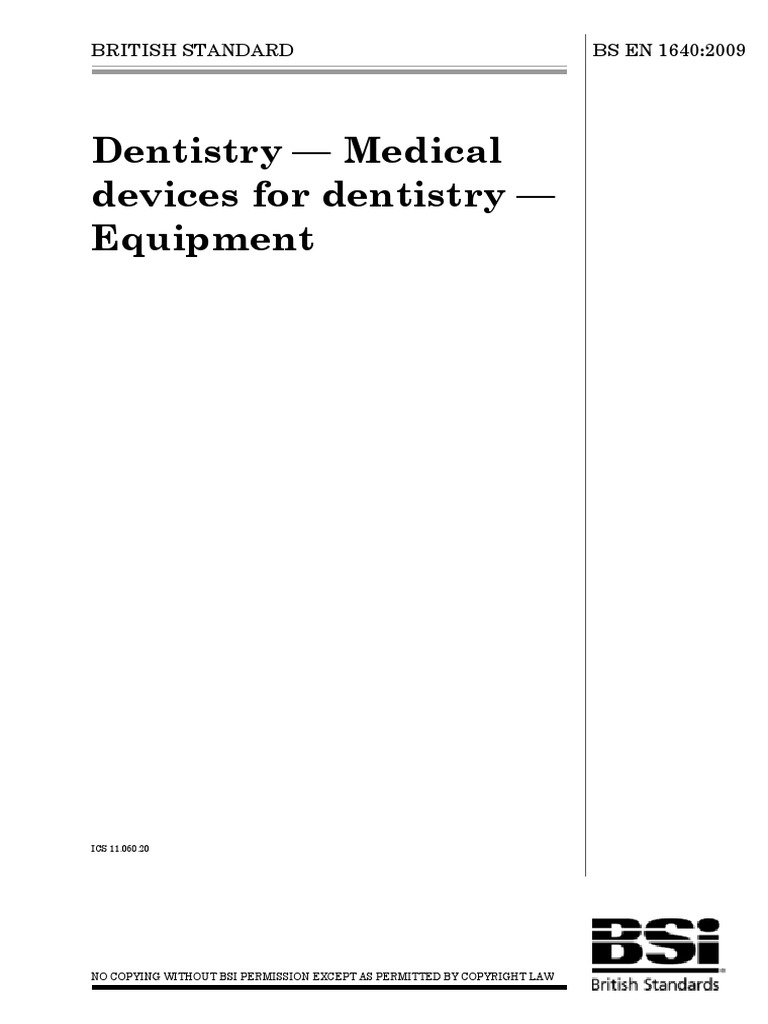 BS en 1640-2009 | PDF | Medical Device | European Union