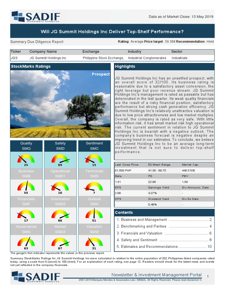 2019-05-14-JGS - PS-Sadif Analytics Prim-Will JG Summit Holdings Inc ... 2019-05-14-JGS - PS-Sadif Analytics Prim-Will JG Summit Holdings Inc ...