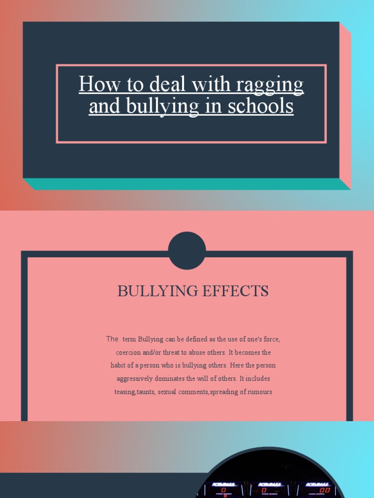 How To Deal With Ragging and Bullying in Schools | PDF | Wellness