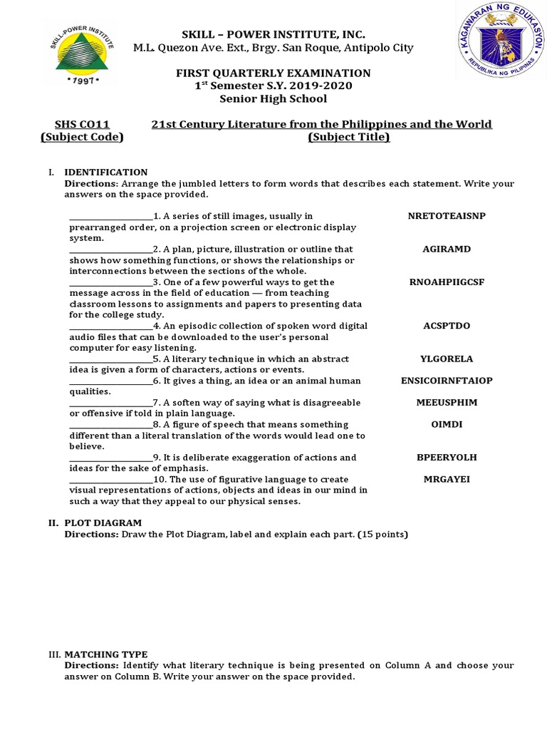Analysis of Literary Techniques in a Senior High School Examination ...