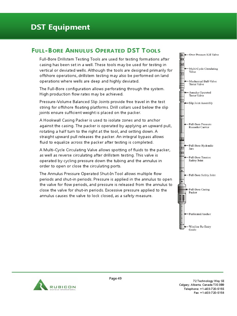 Full-Bore Drillstem Testing Tools | PDF | Casing (Borehole) | Chemical ...
