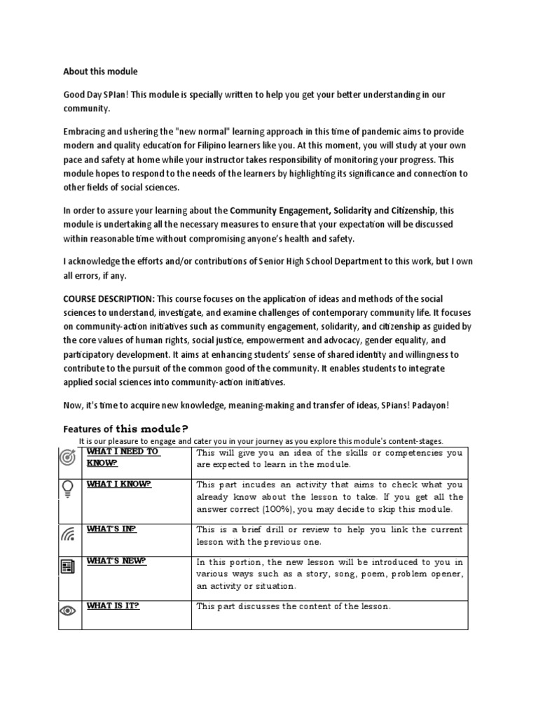 Module 7 CESC | PDF | Community | Governance