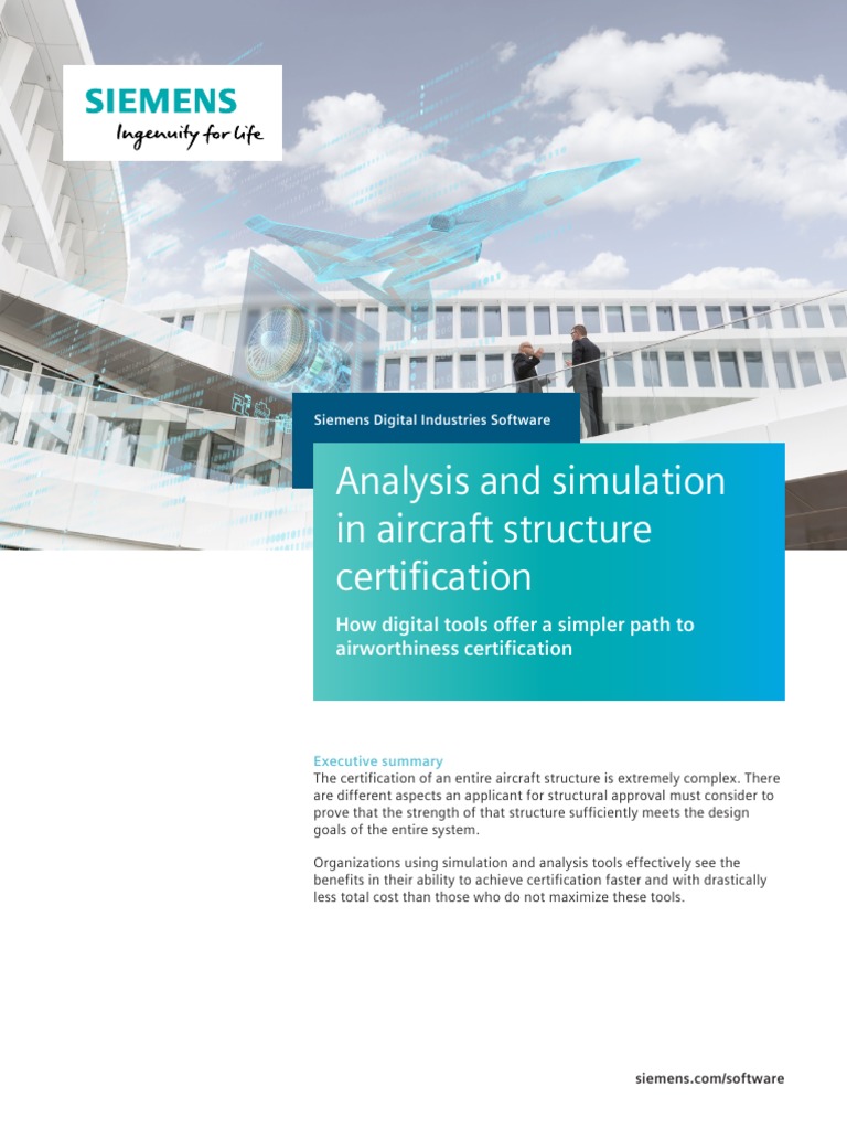 Siemens SW Analysis and Simulation in Aircraft Structure Certification ...