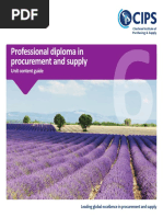 Cips Level 4 Diploma in Procurement and Supply | PDF | Procurement | Supply Chain