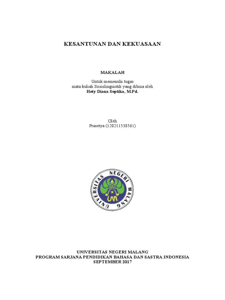 Contoh Format Makalah | PDF