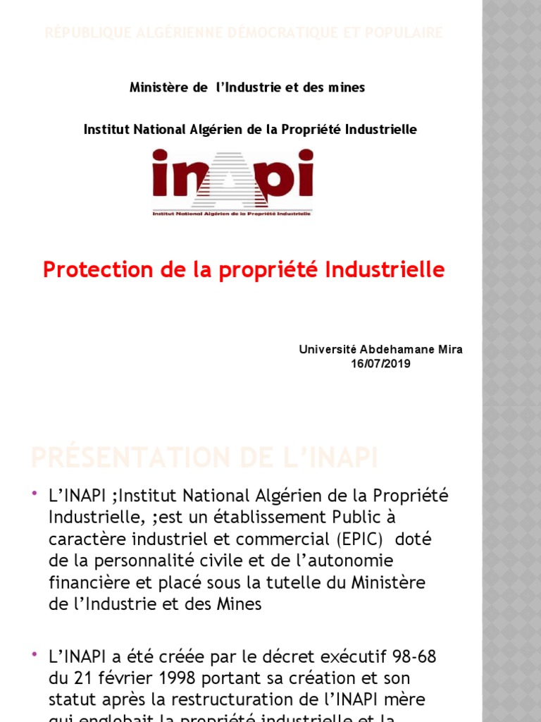 Conf ZIANE Youcef Seminaire Doctoral Sur L Innovation Et Le Transfert ...