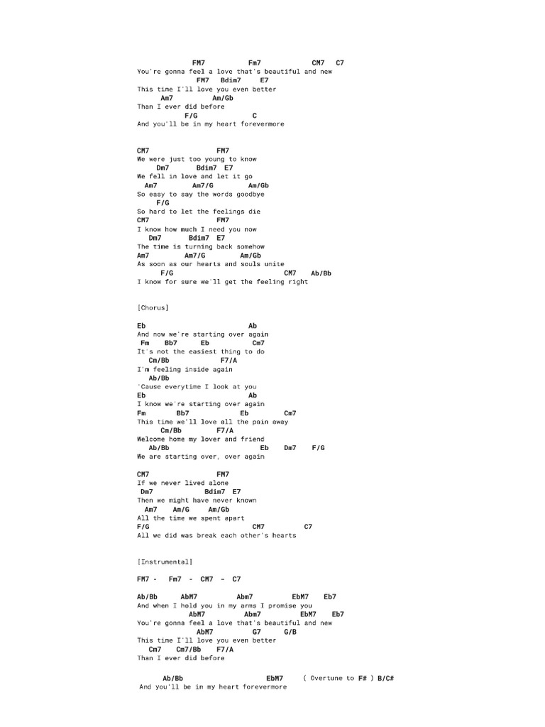 Starting Over Again PDF | PDF