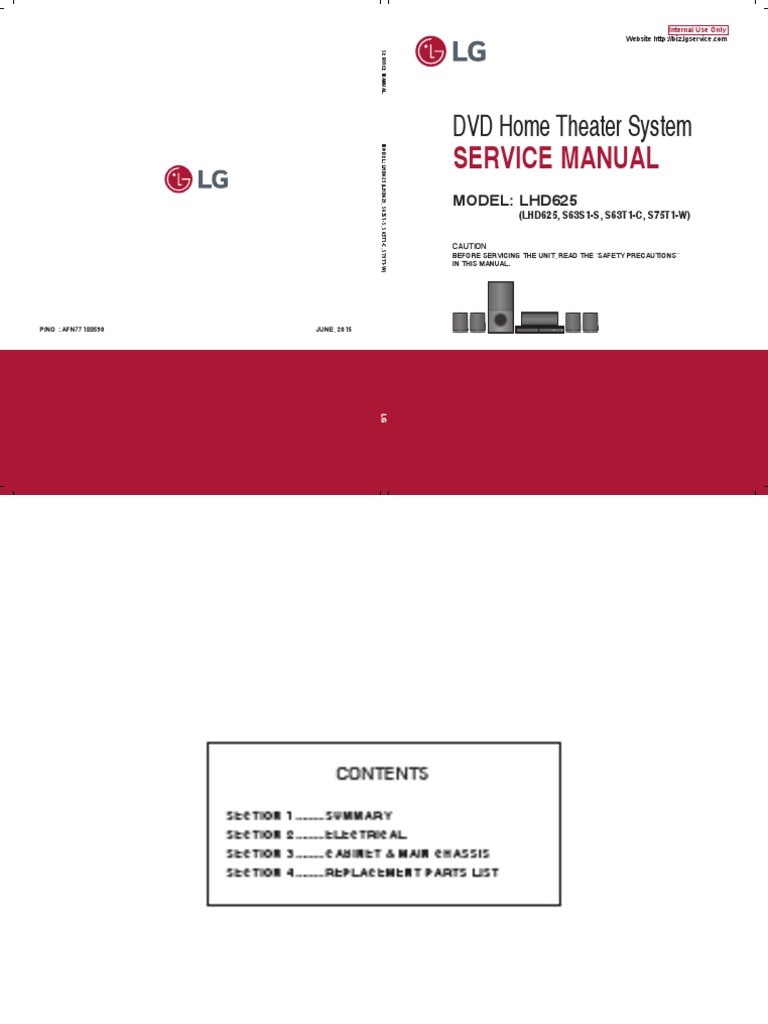 DVD Home Theater System: Service Manual PDF Electrostatic