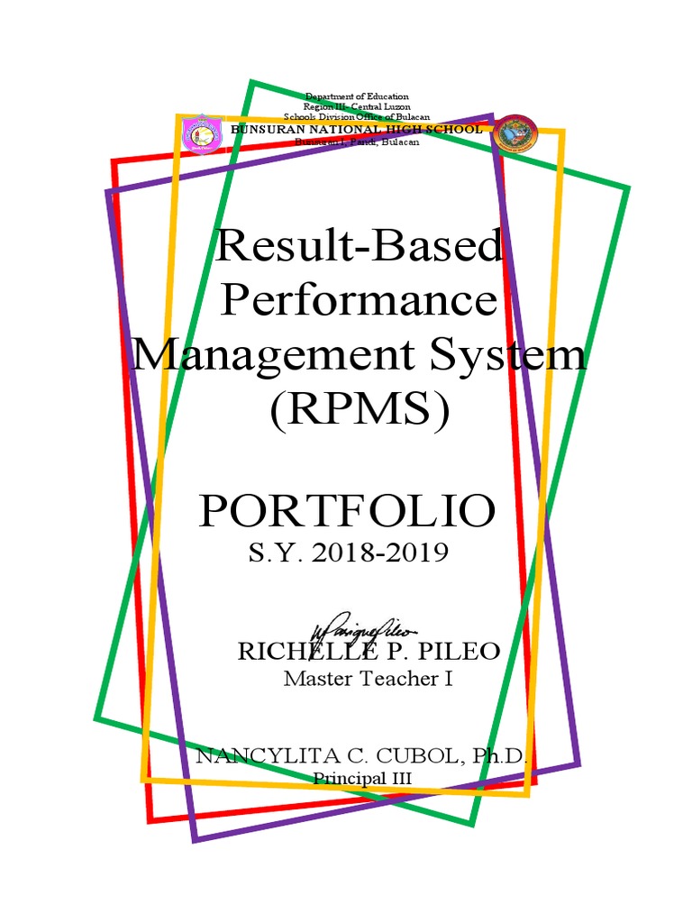 Result-Based Performance Management System (RPMS) Portfolio: Richelle P. Pileo | PDF