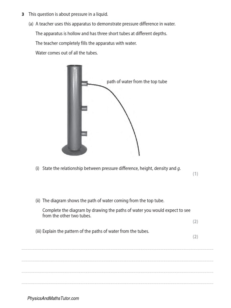 Pressure in Liquids Demonstration | PDF | Fluid Mechanics | Pressure