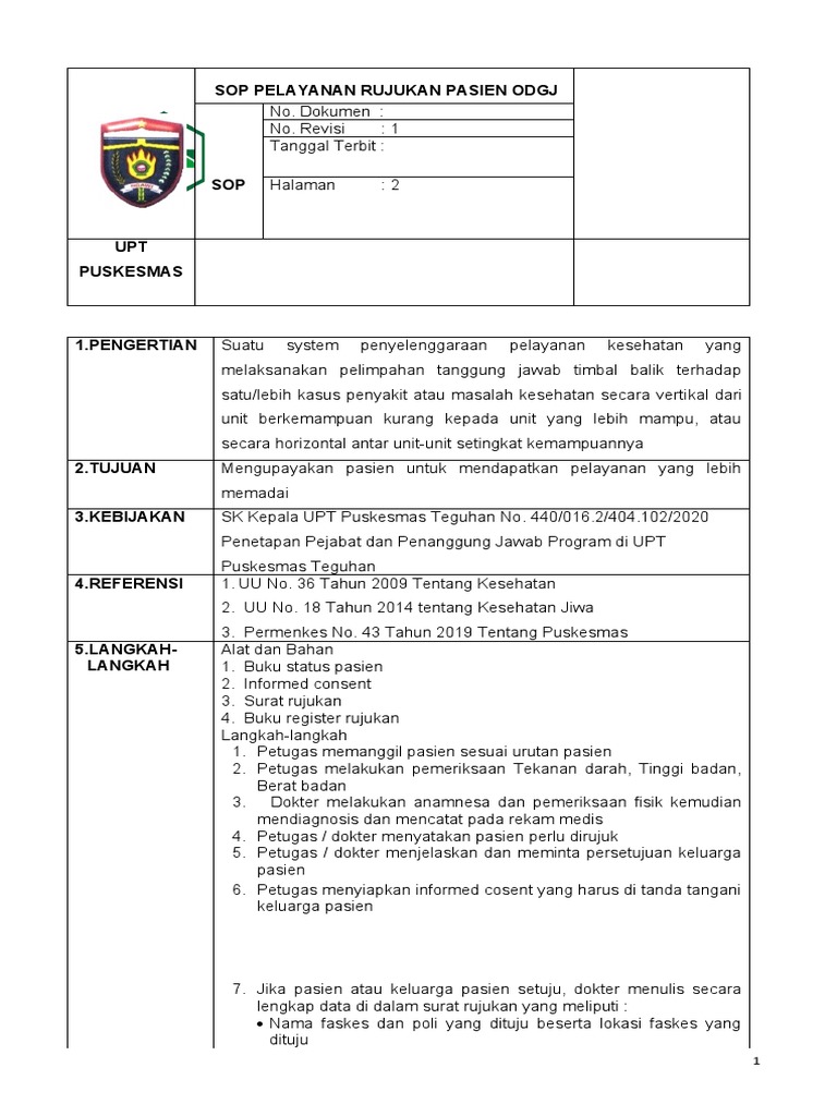 Sop Rujukan Pasien | PDF | Pengembangan Diri | Sains & Matematika