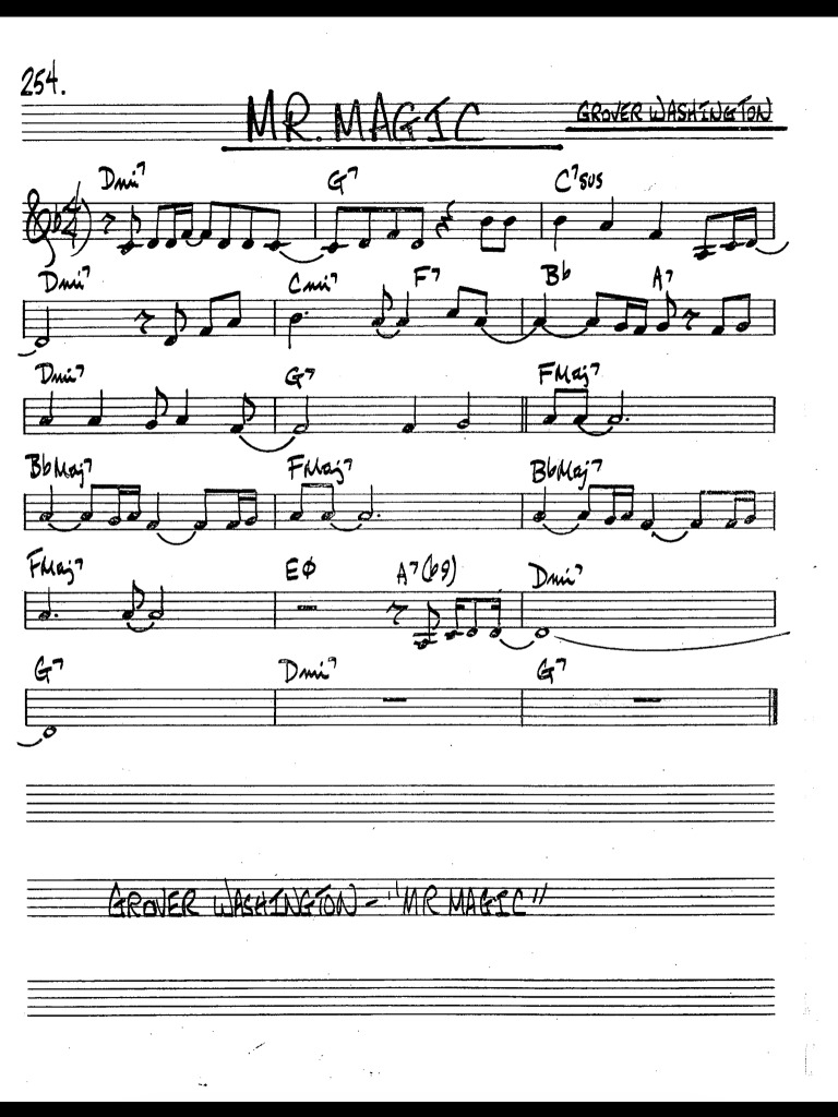 MR Magic - Grover Washington JR | PDF