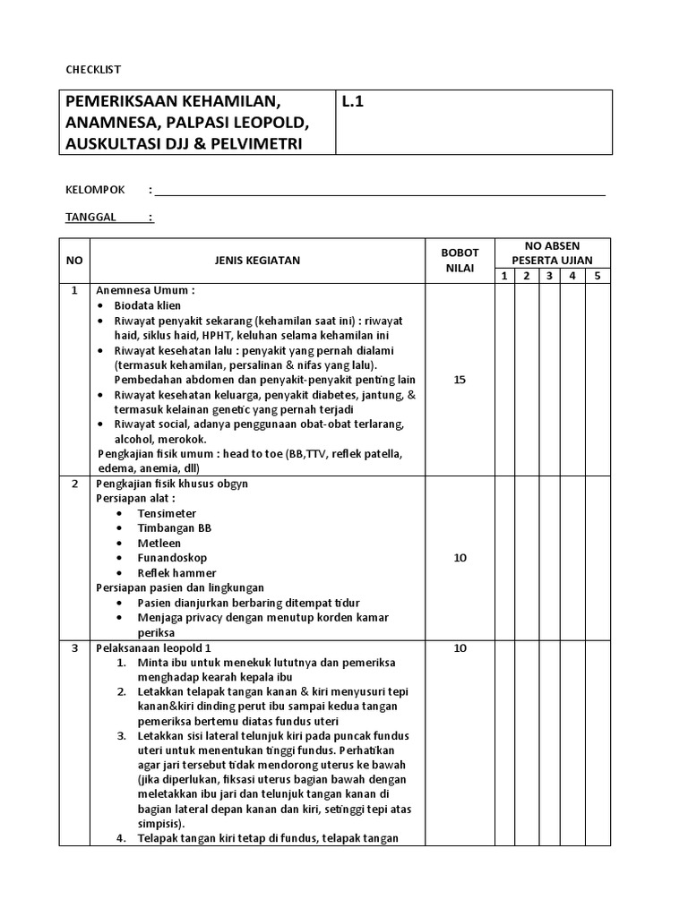 Checklist Anc | PDF | Pengembangan Diri | Kesehatan Holistik
