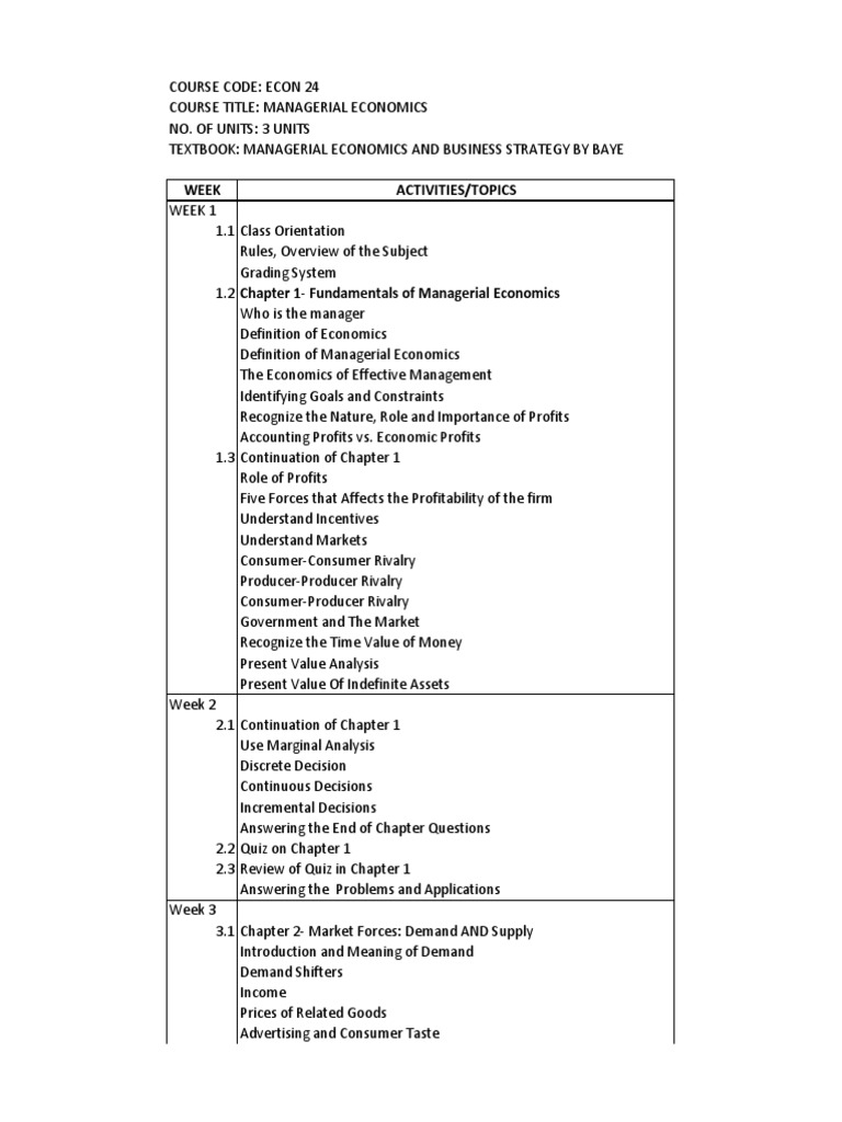 Econ 24 Course | PDF | Profit (Economics) | Monopoly