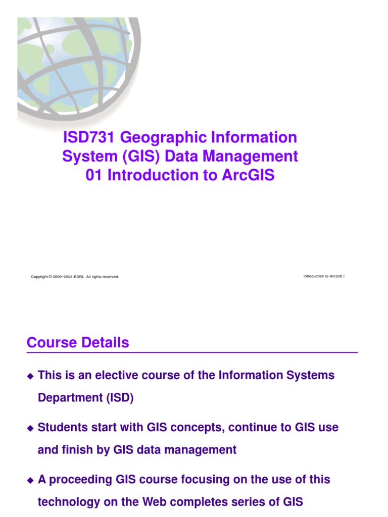 Isd731 Geographic Information System (Gis) Data Management 01 ...