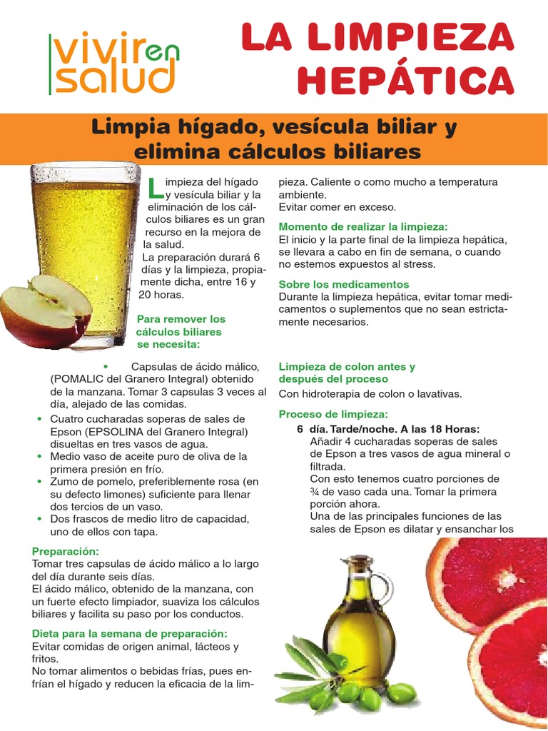 Limpieza Hepatica | PDF | Hígado | Bilis