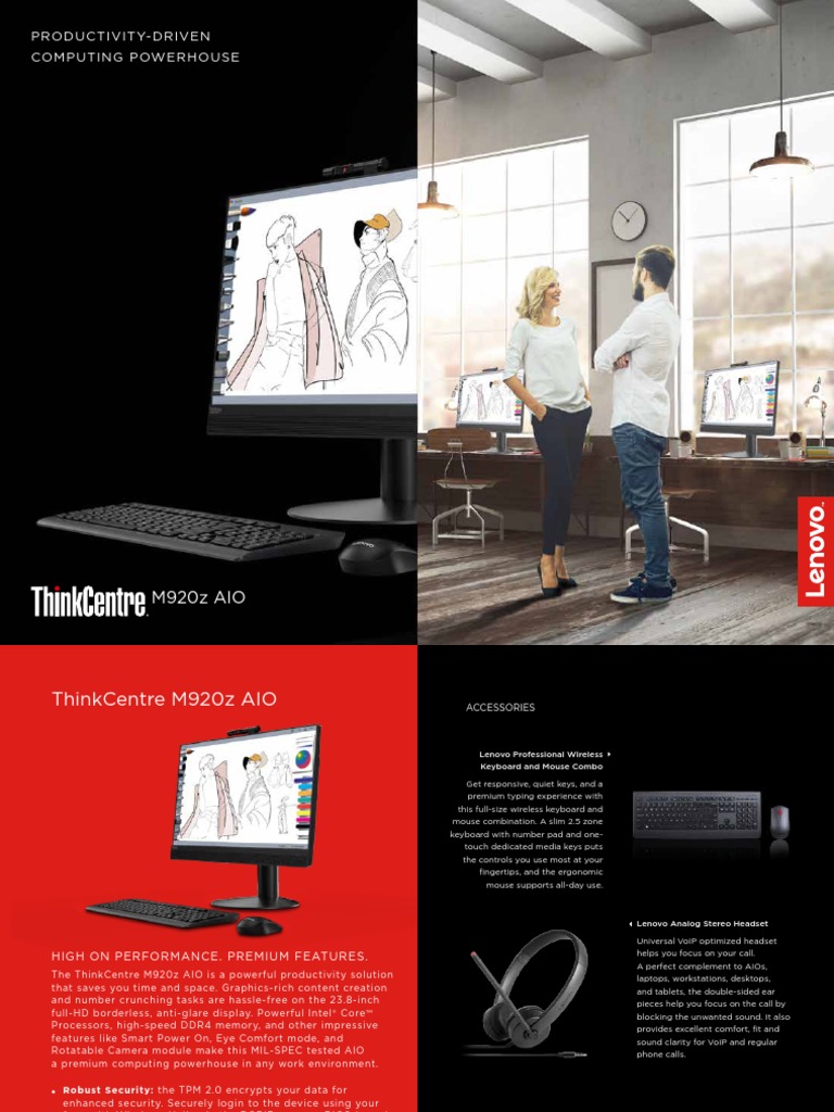 ThinkCentre - M920z - AIO - Datasheet - EN | PDF | Laptop | Lenovo