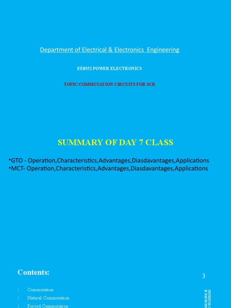 SCR Commutation Techniques Overview | PDF | Capacitor | Electrical Network