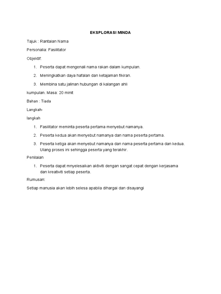 Eksplorasi Minda | PDF