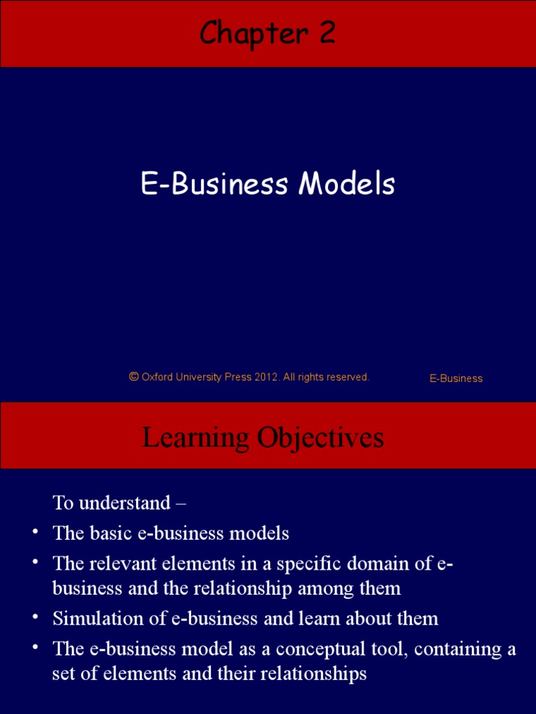 Chapter - 2 E Busines Models | PDF | Electronic Data Interchange | Electronic Business