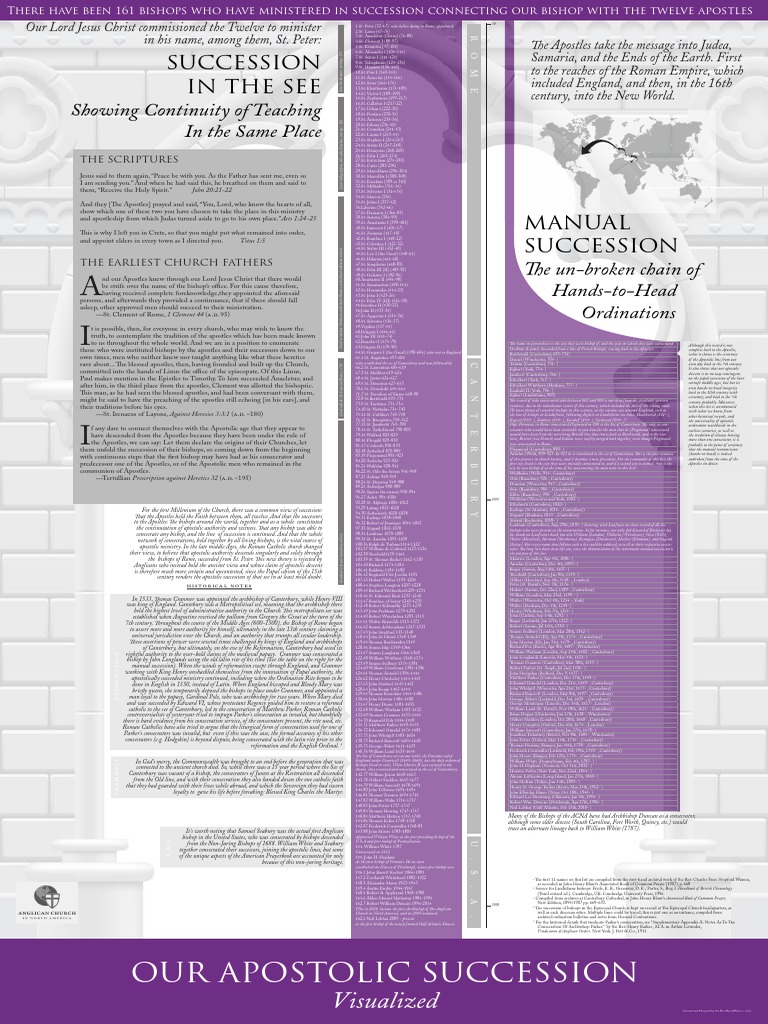 Apostolic Succession Poster | PDF | Catholic Church | Pope