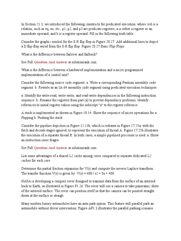 Computer Science Textbook Solutions - 25 | PDF | Control Theory ...