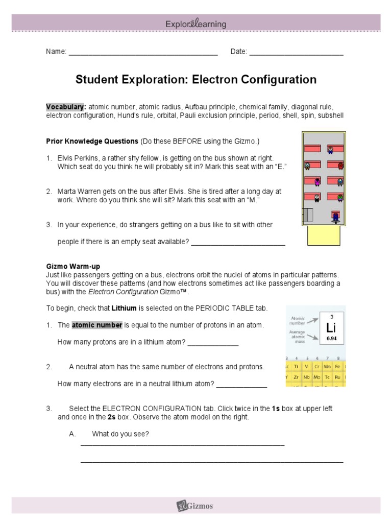 Module Two Lesson Three Mastery Electron Configuration Gizmo | PDF ...
