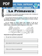 Lecturas Comprensivas. La - Primavera | PDF