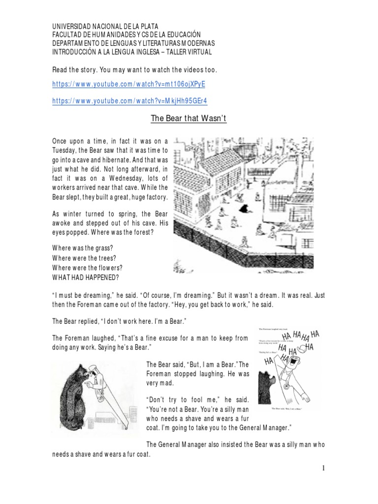 The Bear That Wasn't: A Tale of Identity | PDF