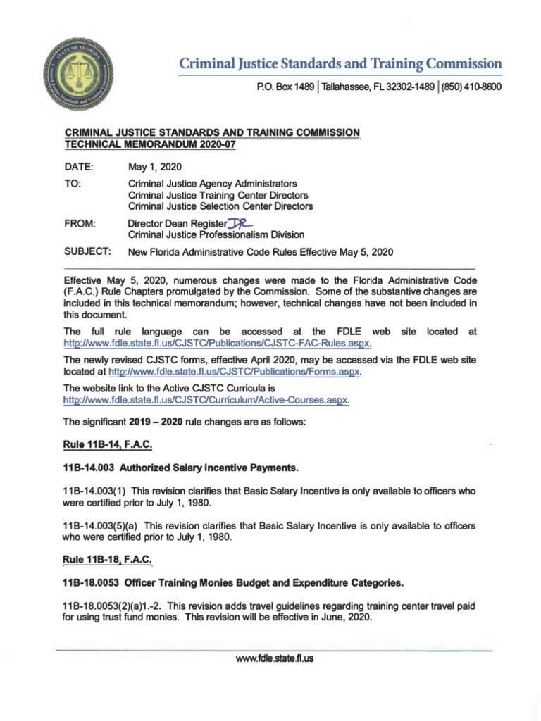 CJSTC Technical Memorandum | PDF | Criminal Justice | Crime & Violence