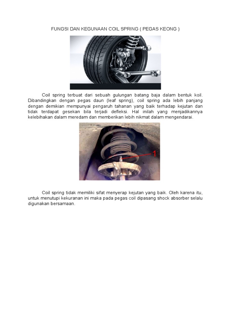 Fungsi Dan Kegunaan Coil Spring | PDF