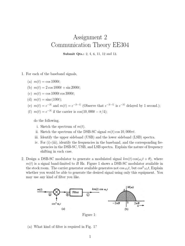 Assignment 2 PDF | PDF | Modulation | Detector (Radio)