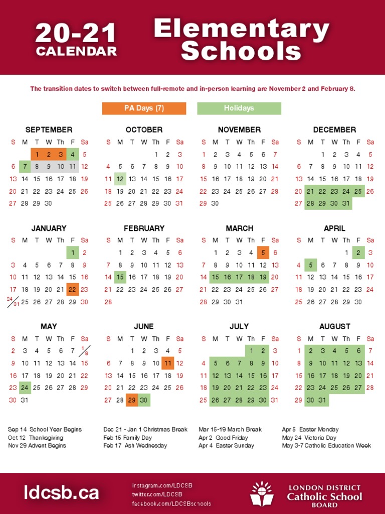 LDCSB School Calendar 2025-26 | PDF | Festival | Religious Holidays