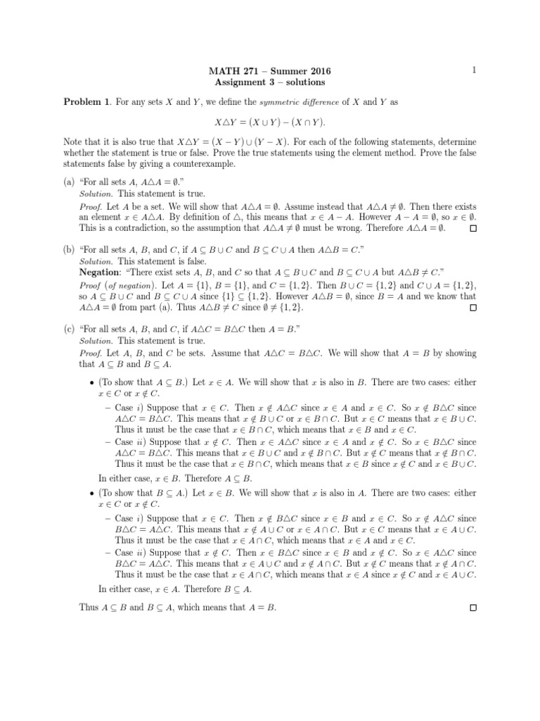 Assignment3 Solution | Download Free PDF | Numbers | Mathematical Proof