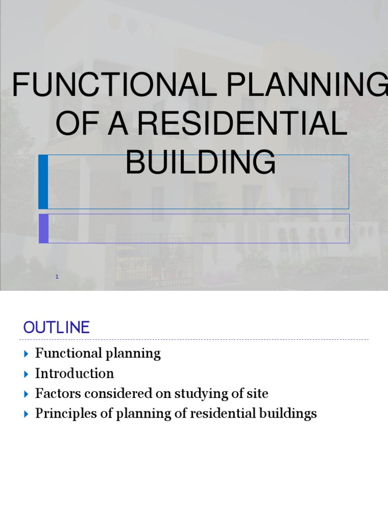Functional Planning of A Residential Building | PDF | Ventilation ...