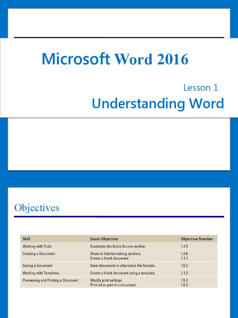 Microsoft Word 2016 | PDF | Microsoft Word | Graphical User Interfaces