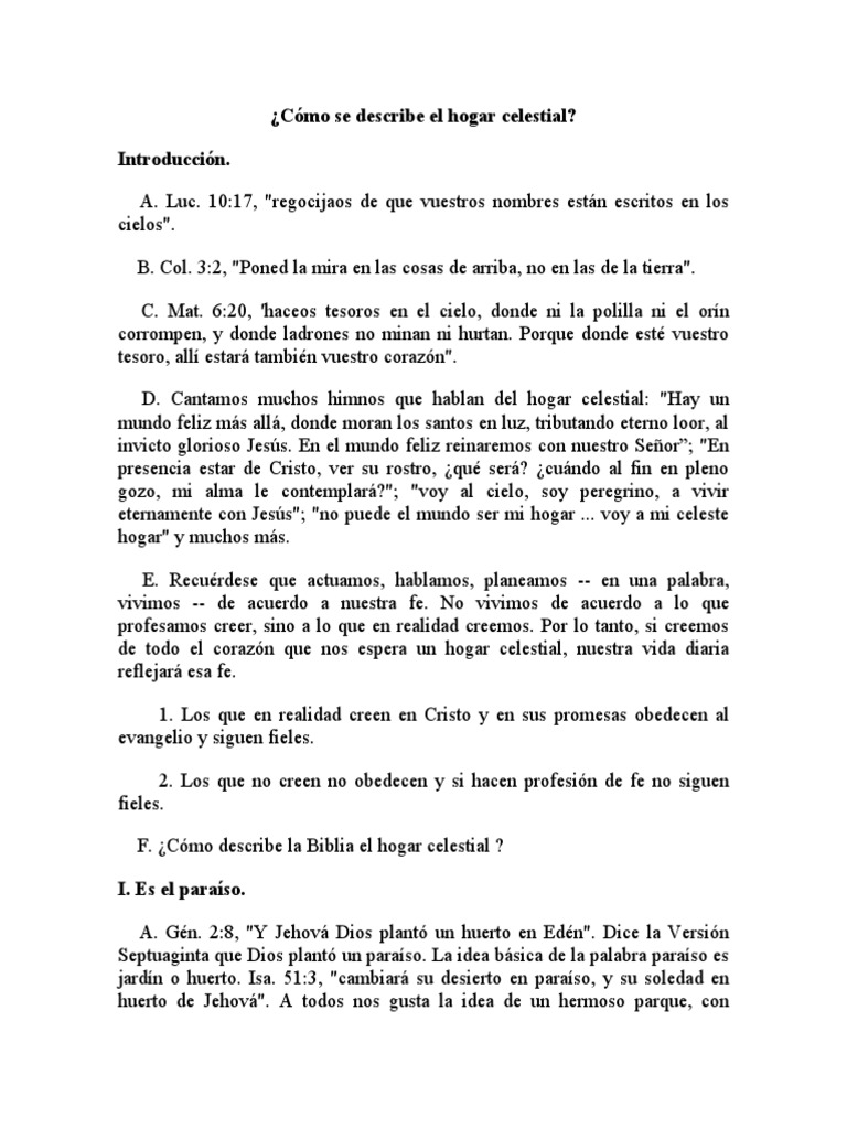 Descripción Bíblica del Hogar Celestial | PDF | Jesús | Cristo (título)