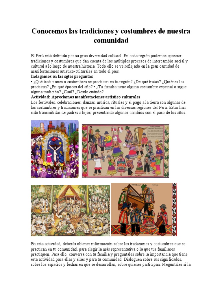 Ficha Tradiciones | PDF