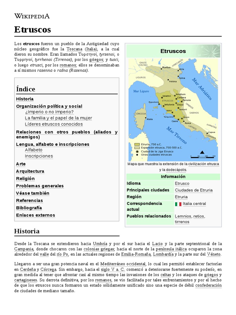 Etruscos | PDF | Civilización Etrusca | Idiomas