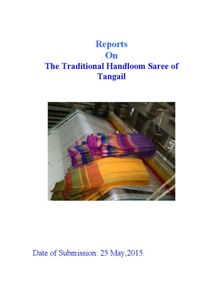 Tangail Saree | PDF | Weaving | Loom