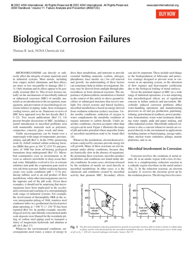 Biological Corrosion Failures | PDF | Corrosion | Redox
