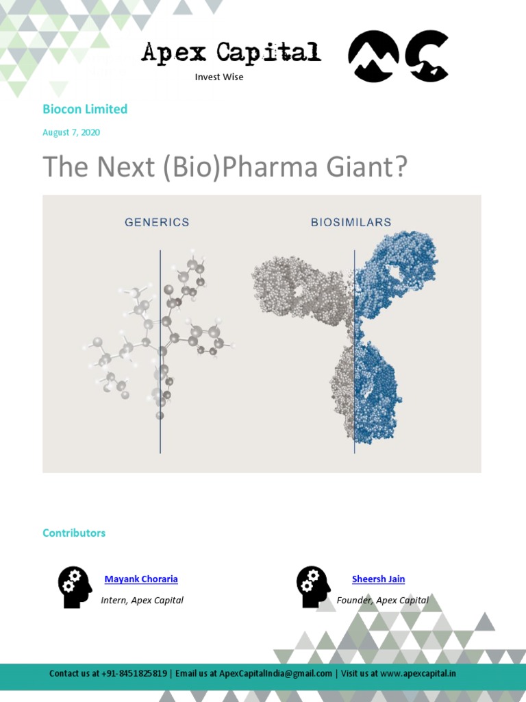 Coverage Initiation - Biocon | PDF | Generic Drug | Biopharmaceutical