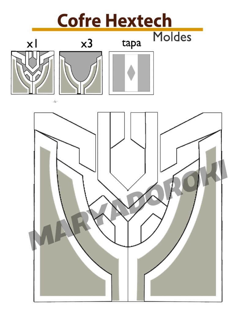 Moldes Caja Hextech PDF | PDF